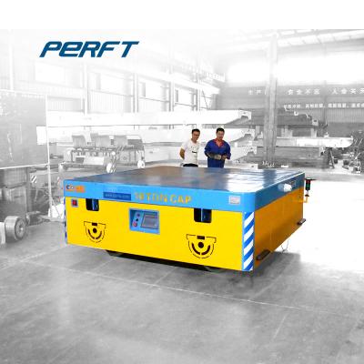 China AGV Intelligent Motorized Transfer Trolley / Electric Trackless Flatbed Trolley for sale