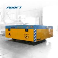 China AGV Intelligent Motorized Transfer Trolley / Electric Trackless Flatbed Trolley for sale