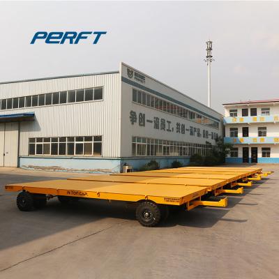 China 30t Steel Frame Material Flat Bed Platform Steerable Trailer With Non Power for sale
