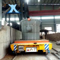 China Rail Remote Control Material Transfer Cart For Cable Reel Operated Steel Pipe Plant for sale