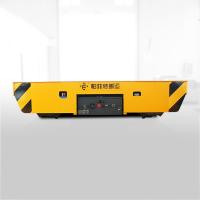 China Yellow 50t Rail Transfer Cart Cable Reel Powered Large Table Battery Powered for sale