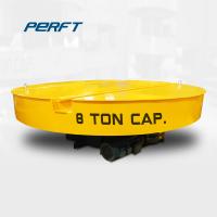 China Cross Rails Motorized Traverser Turntable 1-100T Yellow Color For Warehouse for sale