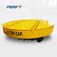 China Cross Rails Motorized Traverser Turntable 1-100T Yellow Color For Warehouse for sale