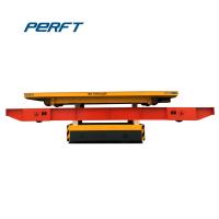 China Heavy Load Cable Drum Powered Rail Material Transfer Cart Yellow Color 50t for sale