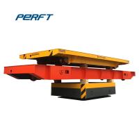 China Heavy Load Cable Drum Powered Rail Material Transfer Cart Yellow Color 50t for sale