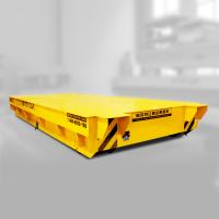 China 80ton Heavy Load Yellow Battery Powered Cart Bay To Bay Warehouse Automation for sale