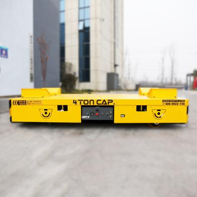 China Steerable Molten Metal Transfer Cart Electric Trackless Heavy Load 50t On Cement for sale