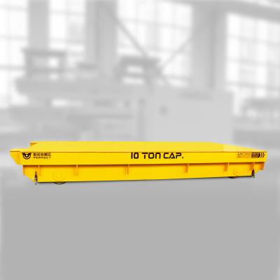 China 10T Industry Transfer Cart / Motorized Rail Cart Cross For Bay Transport for sale