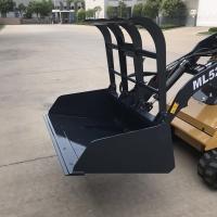 China Clip bucket Bucket with Grabble For Mini Skid Steer loader for sale