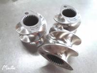 China SKD11 Sand Blast Double Screw Extruder Screw Elements For Puffed Food Industry for sale