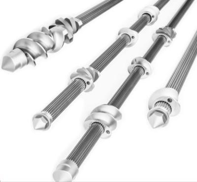 China Abrasion Resistance Twin Screw Extruder Parts PM HIP Material Involute Spline Screw Shaft for sale