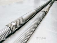 China Abrasion Resistance Twin Screw Extruder Parts PM HIP Material Involute Spline Screw Shaft for sale