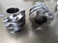 China Heteromorphism Rubber Extruder Machine Parts , Twin Screw Elements Polishing for sale