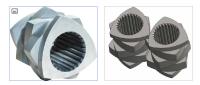 China Model 70 Involute Spline Extruders Machine Parts Kneading Blocks Screw Components for sale