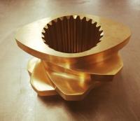 China Wear Resistance Aluminium Bronze Twin Screw Extuder Screw Elements Components for sale
