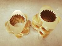 China Model 70 Involute Spline Extruders Machine Parts Kneading Blocks Screw Components for sale