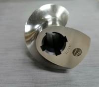China Capacity Single Flighted Four Keyways Double Screw Elements Wear Resistant 58-62 HRC for sale