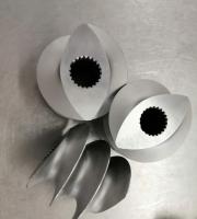 China HRC 58-62 Triangle Flighted Extruder Screw Elements For Puffed Food for sale