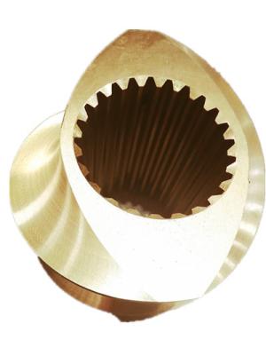 China Polishing Aluminium Bronze Extruder Screw Elements 2 Flighted Wear Resistant for sale