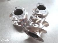China ZSE110 Extruder Screw Elements SUS440C Material For Fish Food / Snacks Extruder for sale