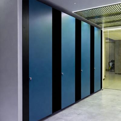 China Antibacterial HPL Toilet Partition 18mm Waterproof Phenolic Cubicle for Public Restroom for sale
