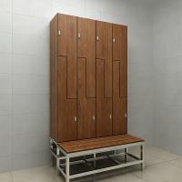 China Antibacterial Moistureproof HPL Commercial Locker 1800x450mm for Public Spaces for sale