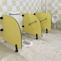 China Custom Size Kids Toilet Partition HPL Moisture Resistant Durable Kindergarten Bathroom Divider for sale