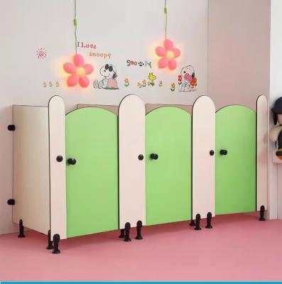 China Custom HPL Honeycomb Board Kids Bathroom Partition 1200mm Height Colorful Durable School Divider for sale