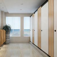 China HPL Waterproof Commercial Restroom Partitions 18mm Antibacterial Easy Clean Public Toilet for sale