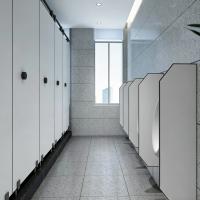China HPL Waterproof Commercial Restroom Partitions 18mm Antibacterial Easy Clean Public Toilet for sale