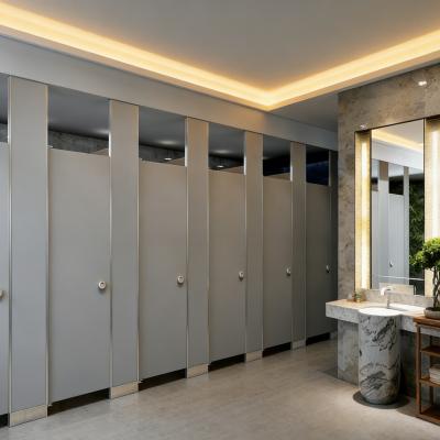 China OEM ODM Anti Mold Commercial WC Cubicles 12mm 18mm High Density Compact Laminate Bathroom Partitions for sale