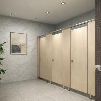 China Custom Size HPL Toilet Cubicle Divider 18mm Durable Compact Toilet Partition for sale
