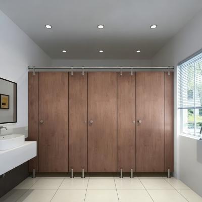 China Wear Resistant Toilet Compartment Customizable Commercial Washroom Cubicles 18mm Phenolic for Shopping Malls for sale