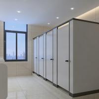 China Anti Collision Compact Laminate Toilet Partition 12mm 18mm Scratch Resistant Waterproof Public Bathroom Stall for sale