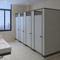 China Anti Collision Compact Laminate Toilet Partition 12mm 18mm Scratch Resistant Waterproof Public Bathroom Stall for sale