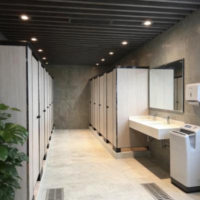 China Compact HPL Anti Bet Toilet Partition 18mm Waterproof Cubicle with 304 Stainless Steel Hardware for sale