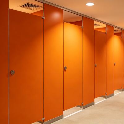 China Solid Color Compact Laminate Toilet Partition 12mm Scratch Resistant for High Traffic Public Restrooms for sale