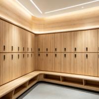 China Custom Size Anti Bacterial HPL Gym Locker Phenolic Resin Cabinet for Changing Room 1350kg/m³ for sale