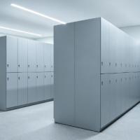 China 12mm HPL Commercial Gym Locker Durable Changing Room Cabinet for Swimming Pool for sale