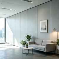 China Eco Friendly Gray Compact Laminate Wall Panels 8mm for Office Waiting Room Decoration for sale