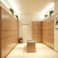 China Moisture Proof Commercial Gym Locker 18mm HPL Compact Laminate Anti Scratch Changing Cabinet for sale