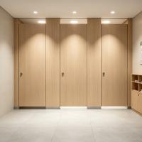 China Compact Laminate Restroom Stall Partitions 12mm 18mm Waterproof HPL Bathroom Dividers for sale