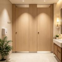 China Compact Laminate Restroom Stall Partitions 12mm 18mm Waterproof HPL Bathroom Dividers for sale