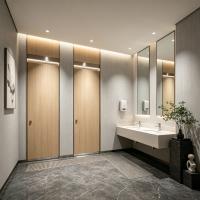 China Scratch Resistant HPL Cubicle Partition Anti Bacterial Commercial Toilet Cubicle 18mm Customizable for sale