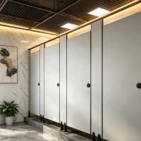 China White Gray HPL Toilet Cubicle Partition 12mm 18mm Commercial Restroom Stall Divider Plastic Accessories for sale