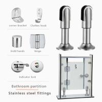 China 201 Stainless Steel Toilet Partition Hardware Kit 1.2mm Thick Rust Proof Commercial Bathroom Accessories for sale