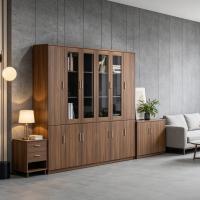 China Compact Laminate Glass Door Cabinet 1800x800x400mm Moisture Resistant Office Bookcase for sale