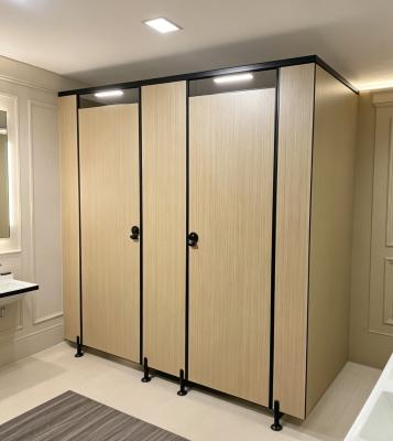 China HPL Aluminum Honeycomb Toilet Cubicle Partition Waterproof Commercial Restroom Divider 18mm for sale