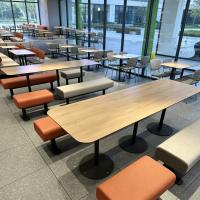China Customizable Commercial Table Tops Scratch Resistant Wood Grain Table Top Durable for sale