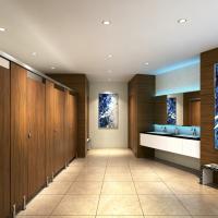 China Waterproof Wood Grain HPL Toilet Partition 18mm Commercial Bathroom Cubicle for sale